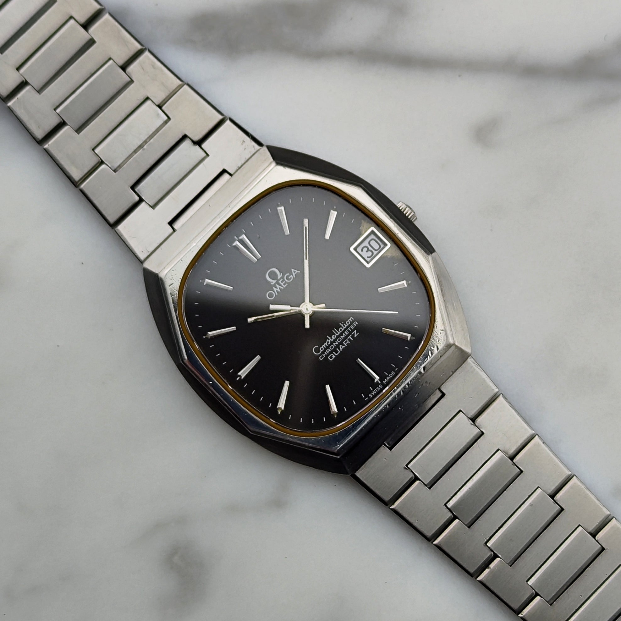 Omega Constellation Chronometer Quartz Black 1978 Ref. 198.0123 ...