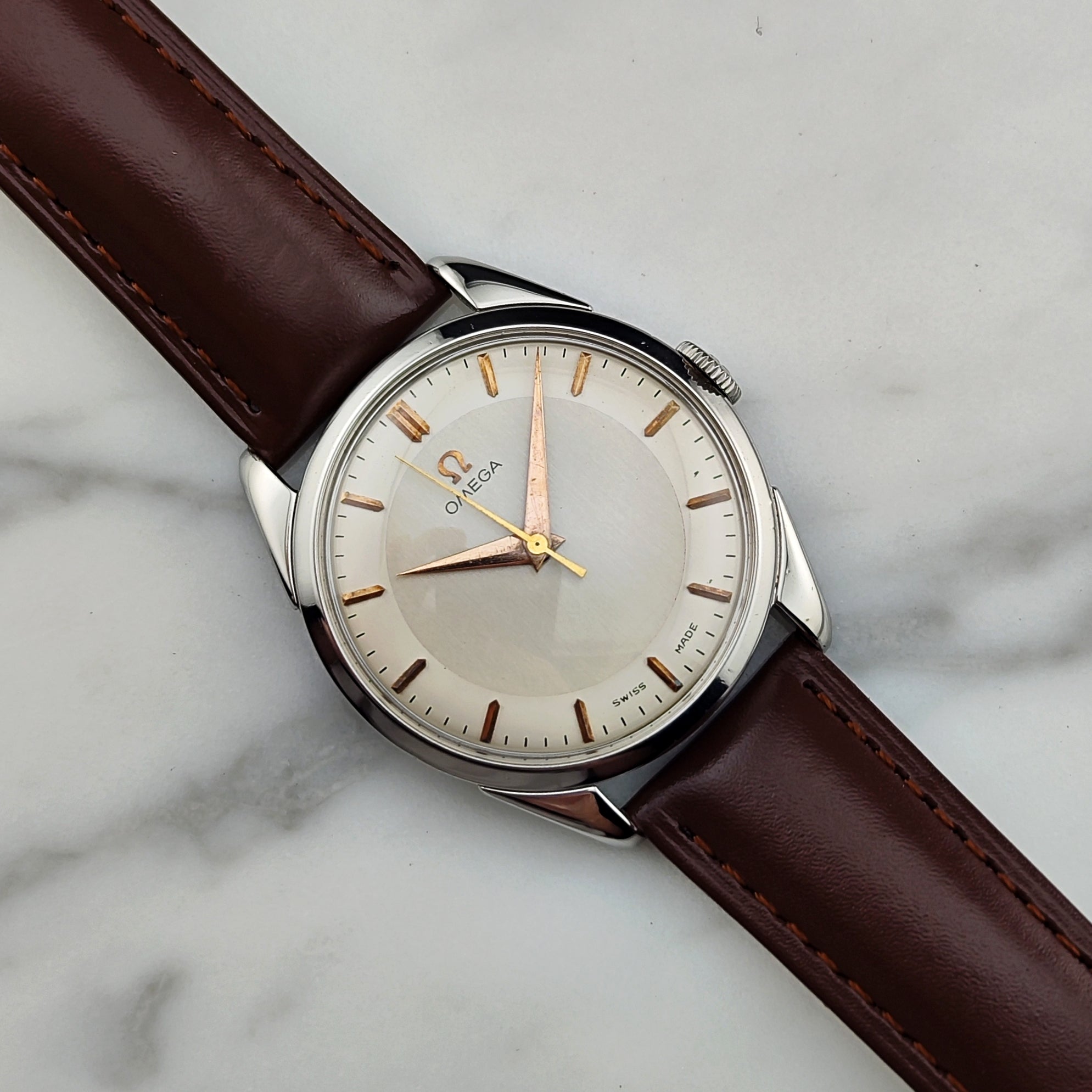 Omega Genève White Dial 1956 Ref. 2910-1 – vintage classic – Aigner & Fuchs