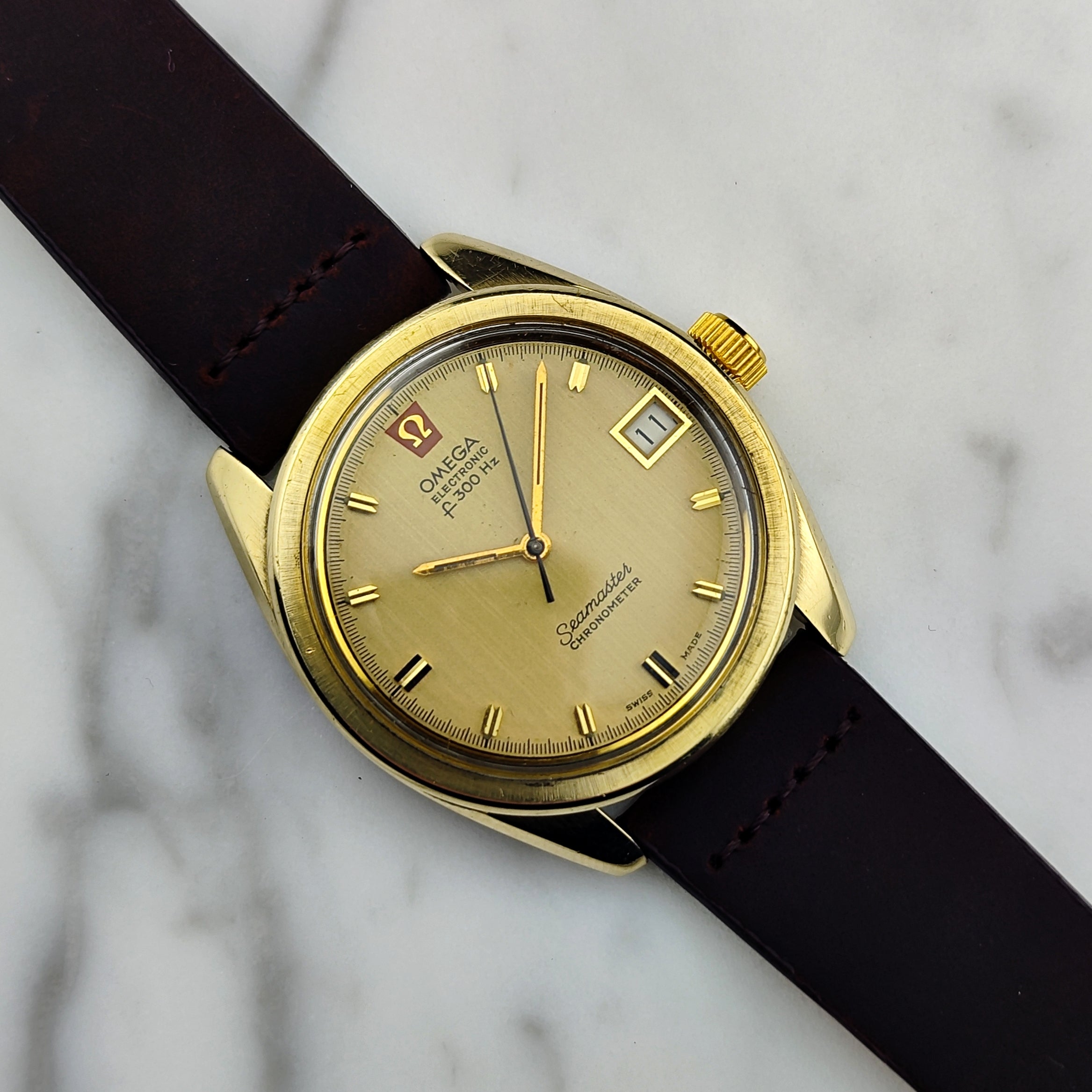 Omega Seamaster f300Hz Chronometer Gold 1972 Ref. 198.001 – Aigner & Fuchs